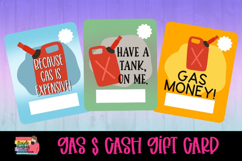 Gas Money Gift Card Printable - Etsy