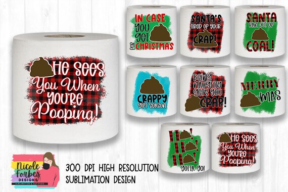 Toilet Paper Sublimation Bundle PNG | Etsy