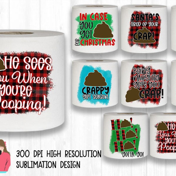 Toilet Paper Sublimation Designs - Etsy
