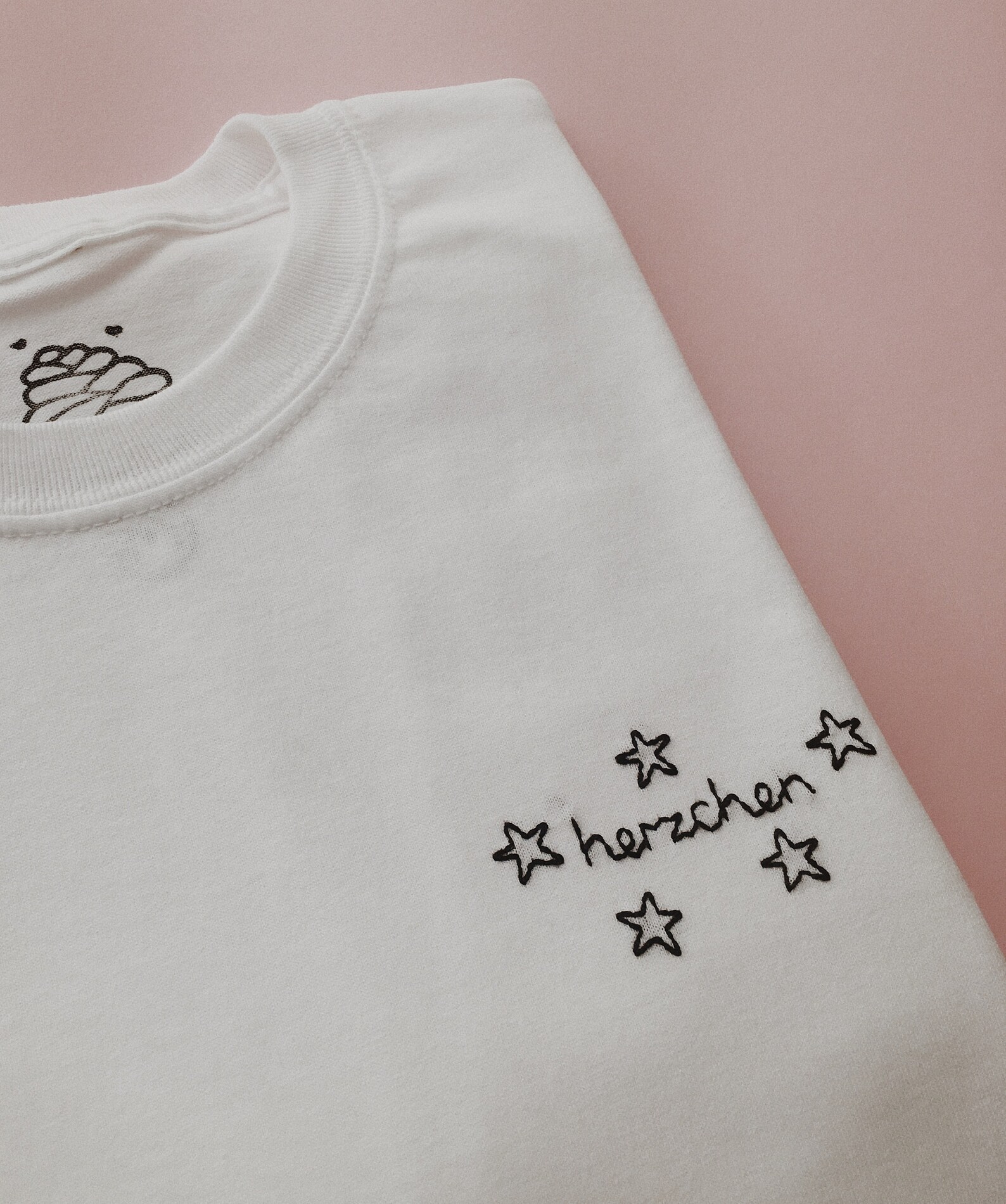 Personalised Hand Embroidered Star T-shirt - Etsy
