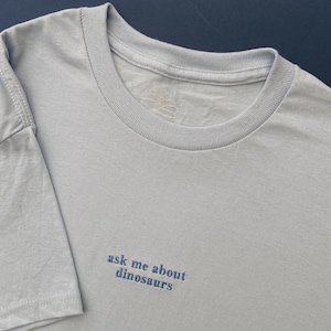 Custom 'ask Me About...' Embroidered T-shirt - Etsy UK