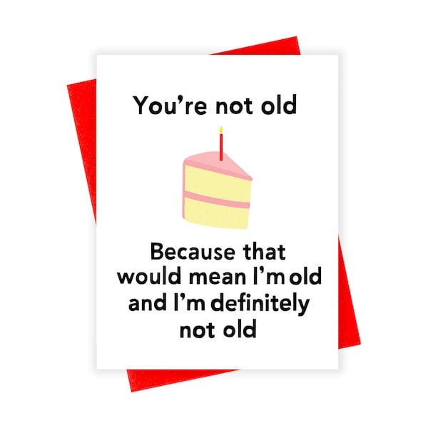Funny Old Age Card - Etsy