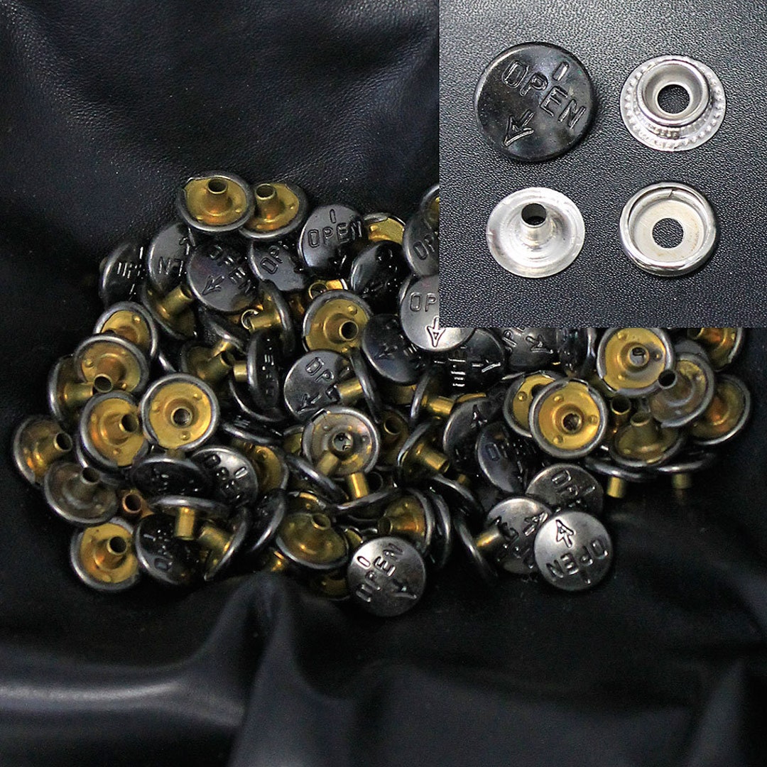 100 Sets 400 Pcs Black Gunmetal Open Line 24 Snaps - Etsy