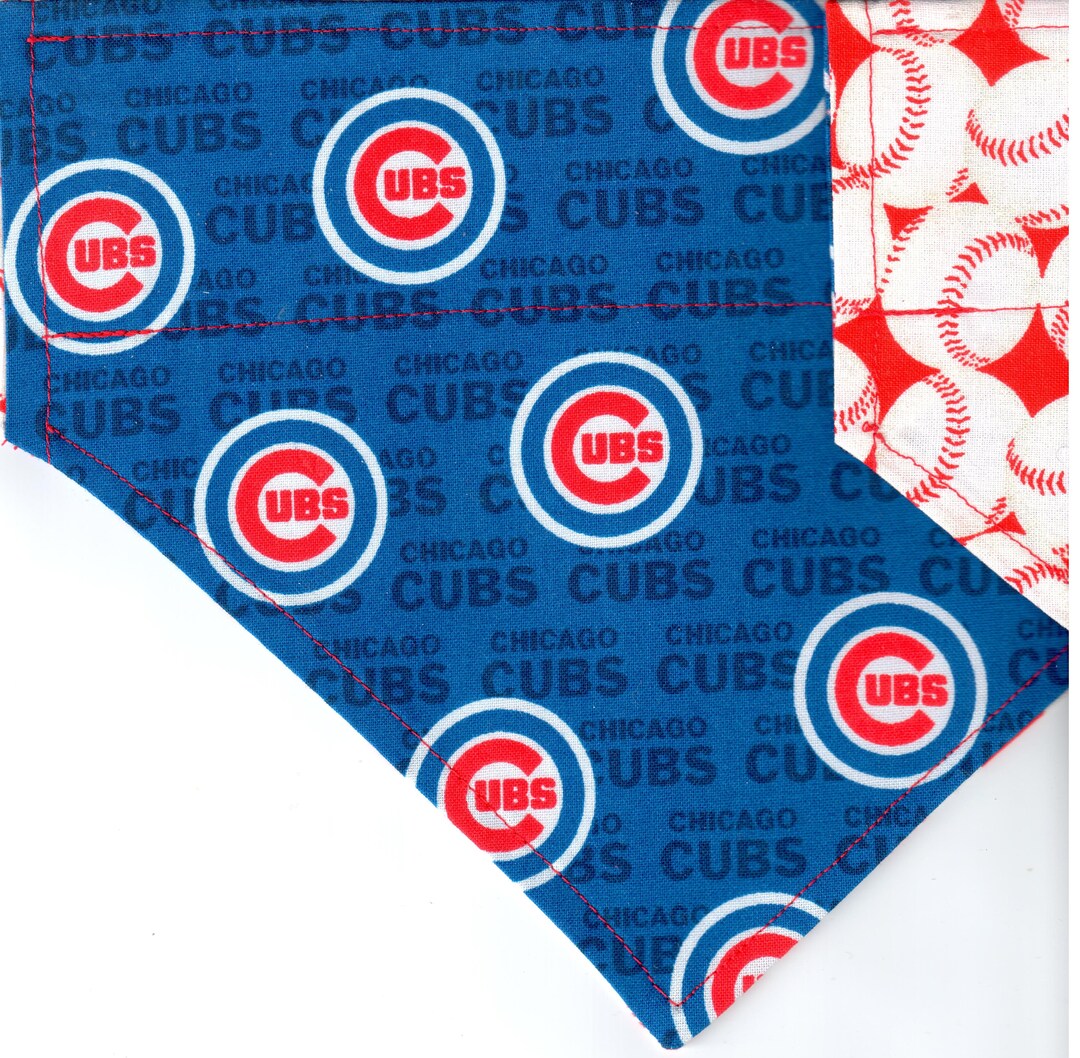 Chicago Cubs Mini Logo Bandana Dog Bandana Over the Collar Dog Bandanas ...