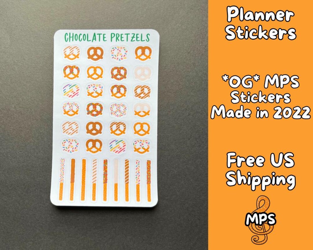 FINAL Stock: Handmade OG MPS Planner Stickers Chocolate Pretzels - Etsy