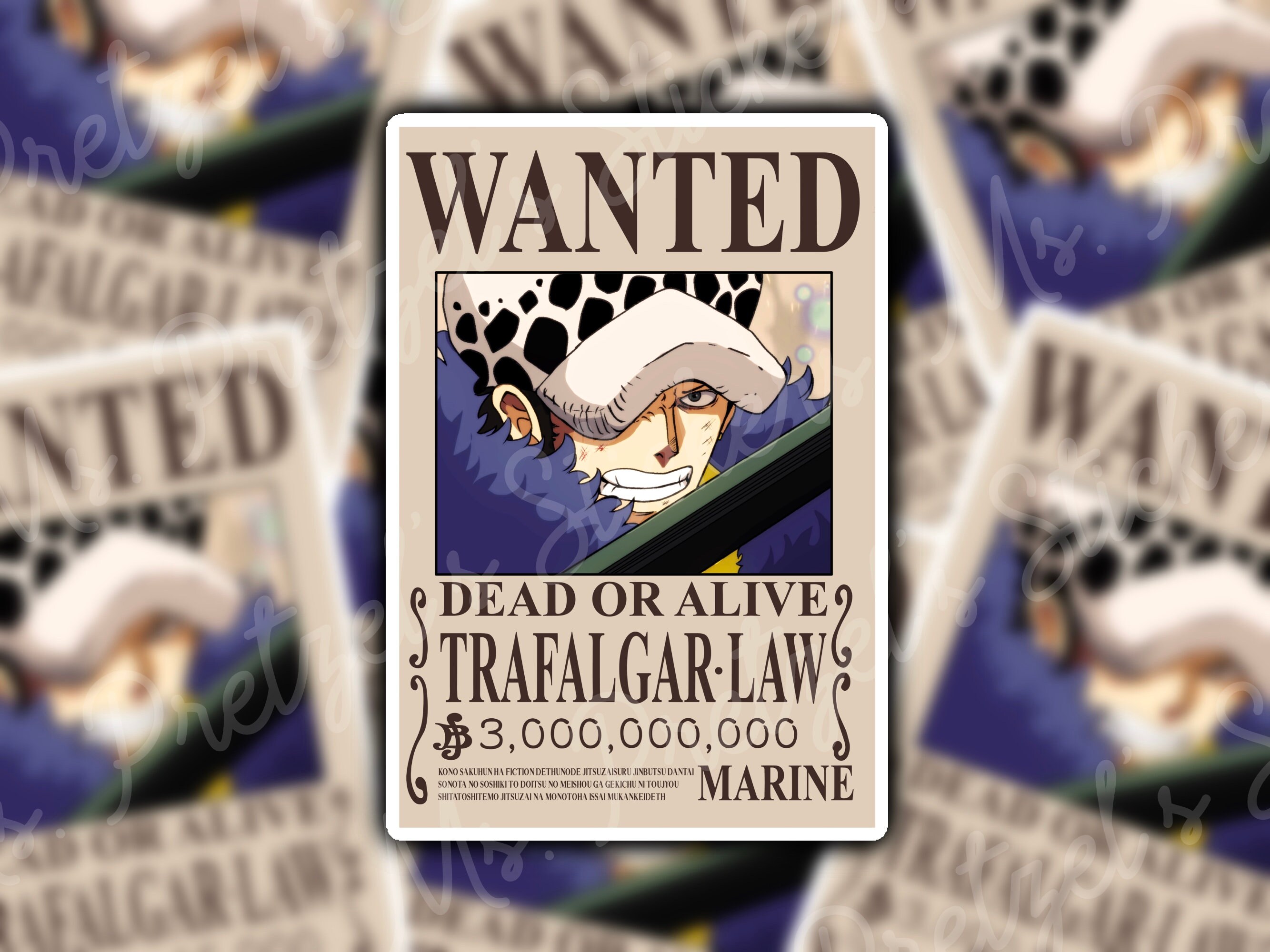 One Piece Wanted Posters Law