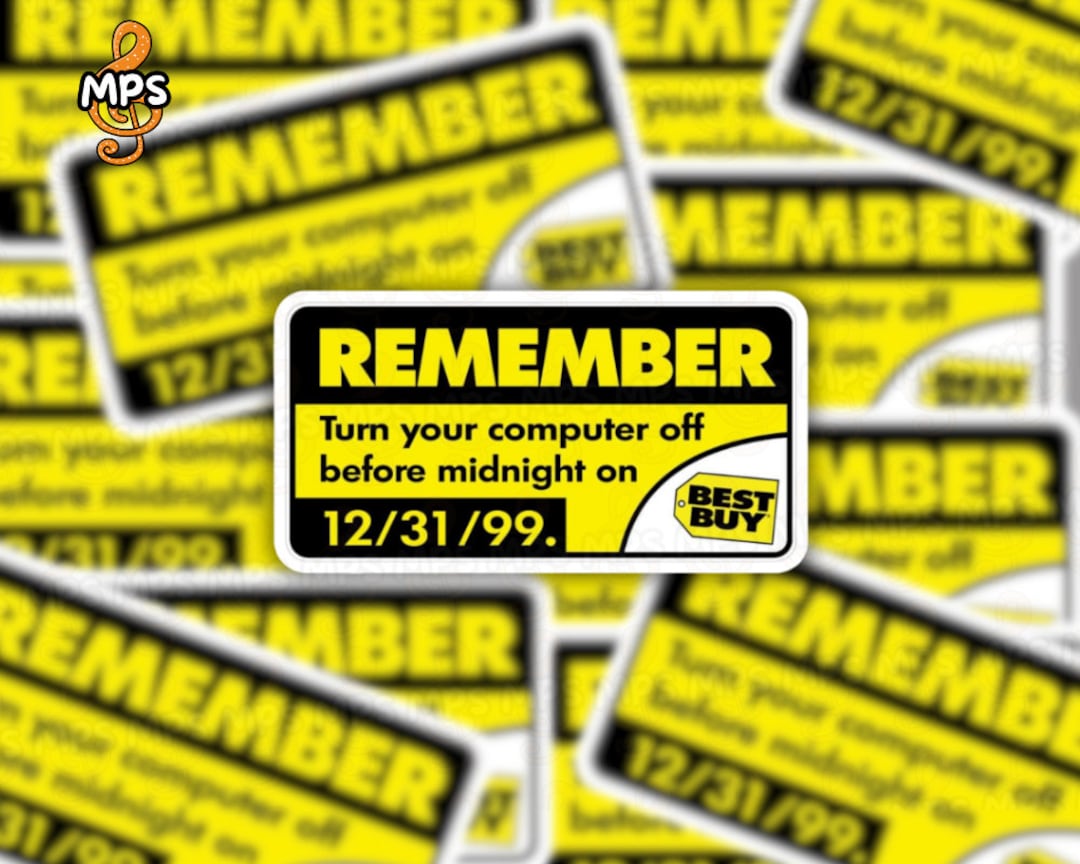 Y2K, Remember, Turn Your Computer Off, 1999, 90s Sticker - Etsy