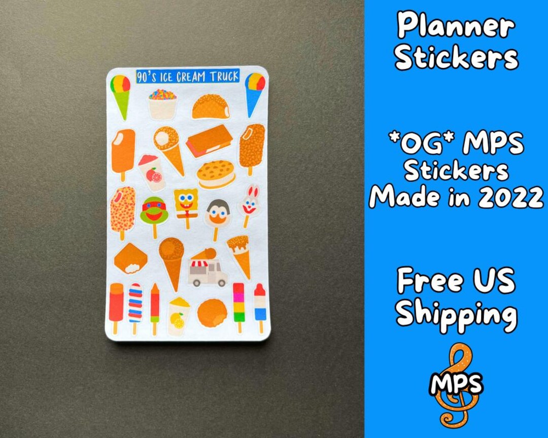 FINAL Stock: Handmade OG MPS Planner Stickers 90's Ice Cream Truck - Etsy