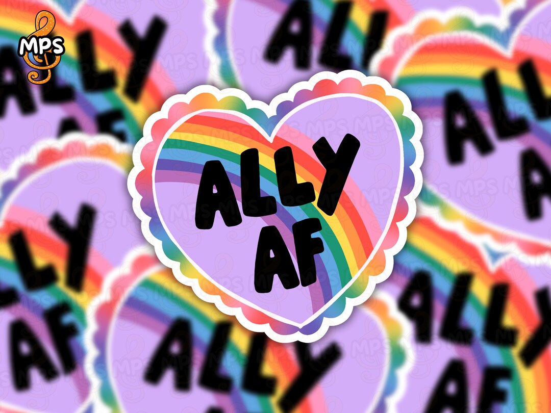 Ally AF, Pride Sticker - Etsy