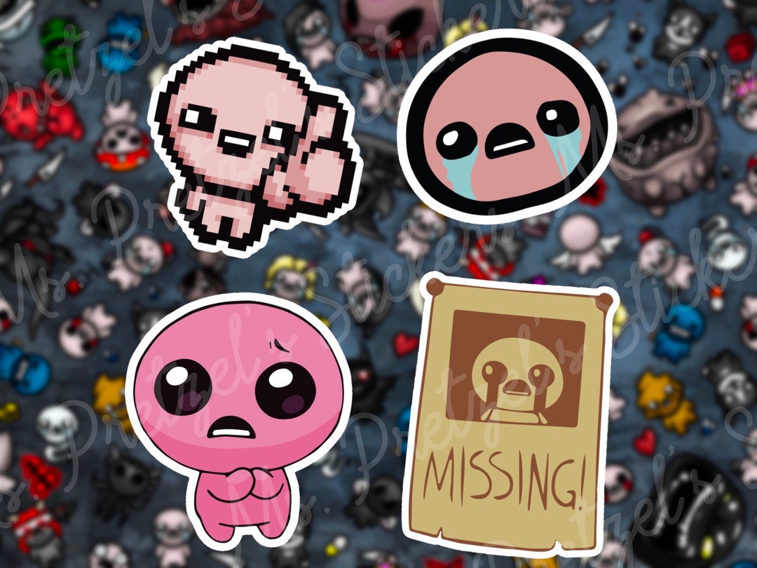 The Binding of Isaac, Video Game, Cute, Pink Sticker Set - Etsy