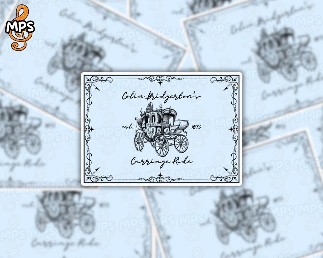 Handmade Colin Bridgerton's Carriage Ride, Season 3 Sticker dishwasher ...