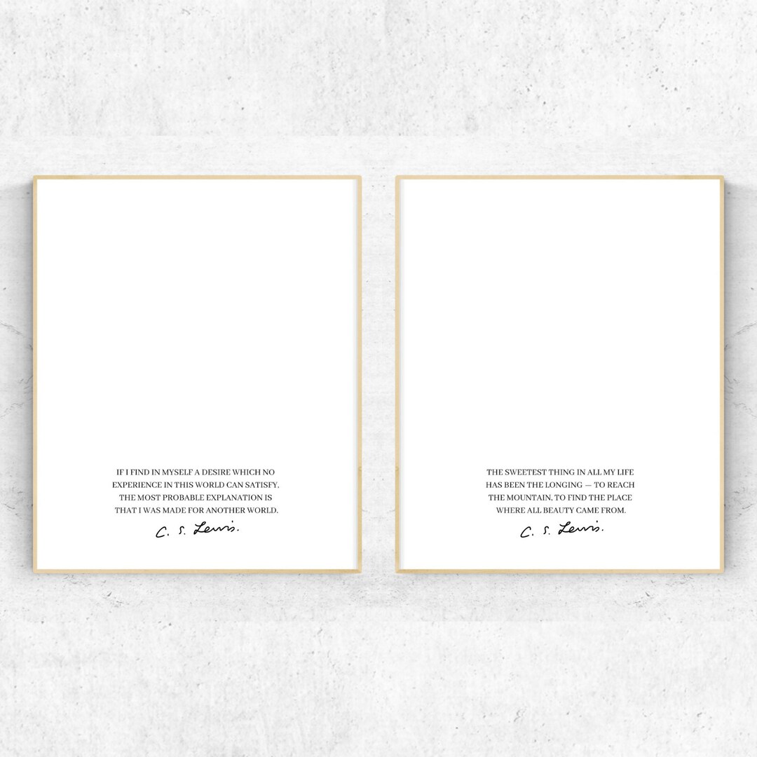 C.S. Lewis Quotes two Digital Download Prints - Etsy