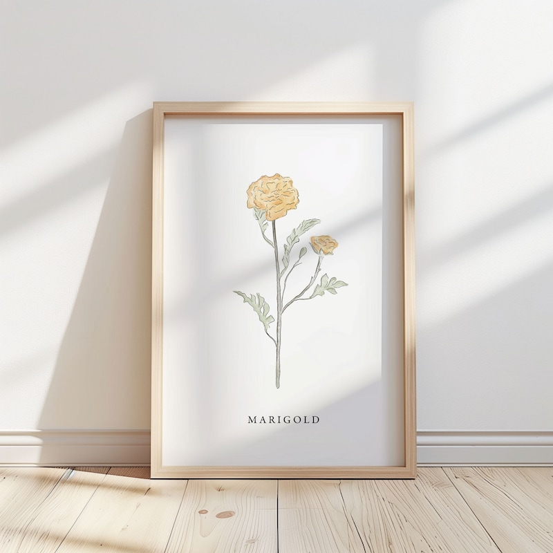 Marigold Print - Etsy
