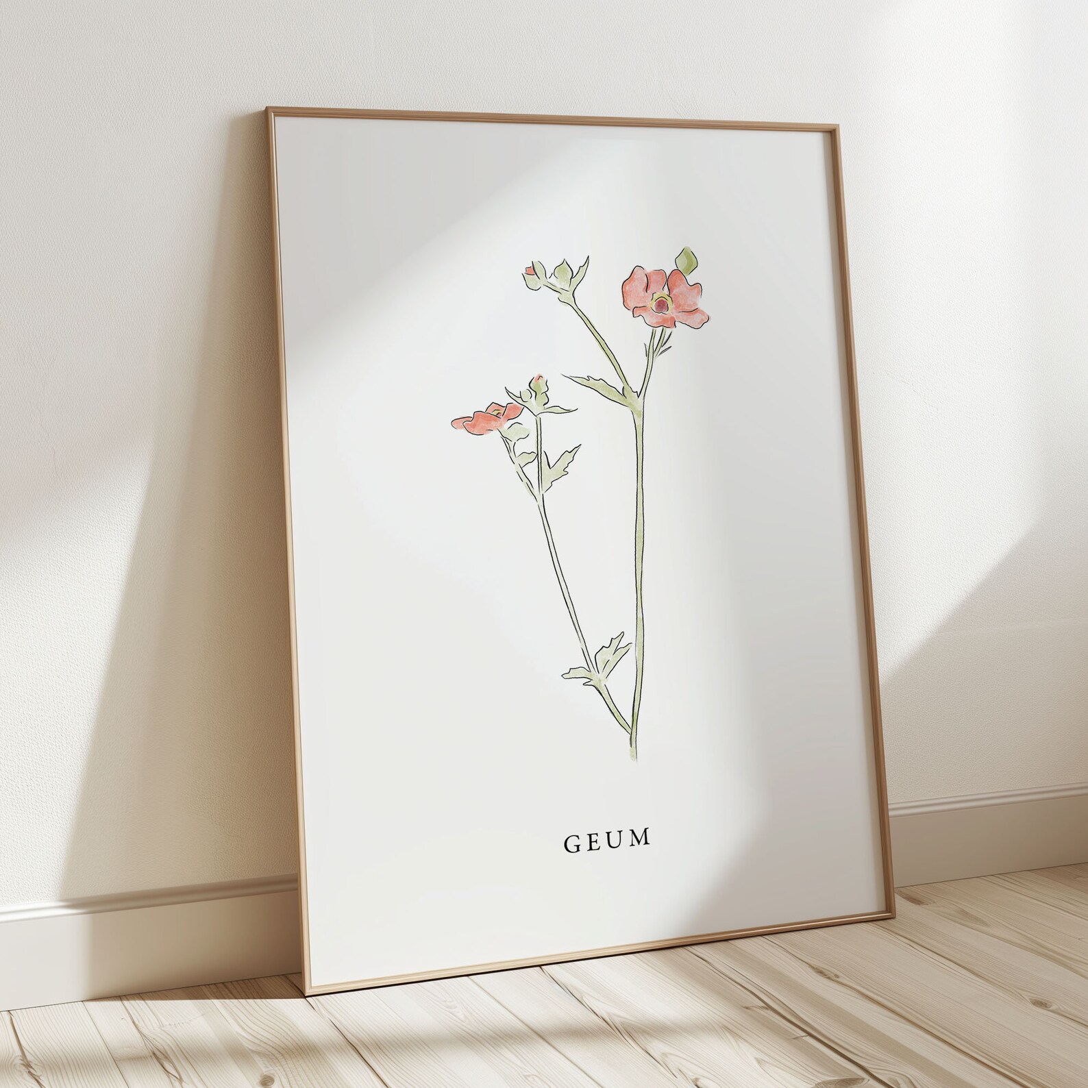 Geum Flower Illustration - Print / Poster - Botanical Art, Spring Home ...