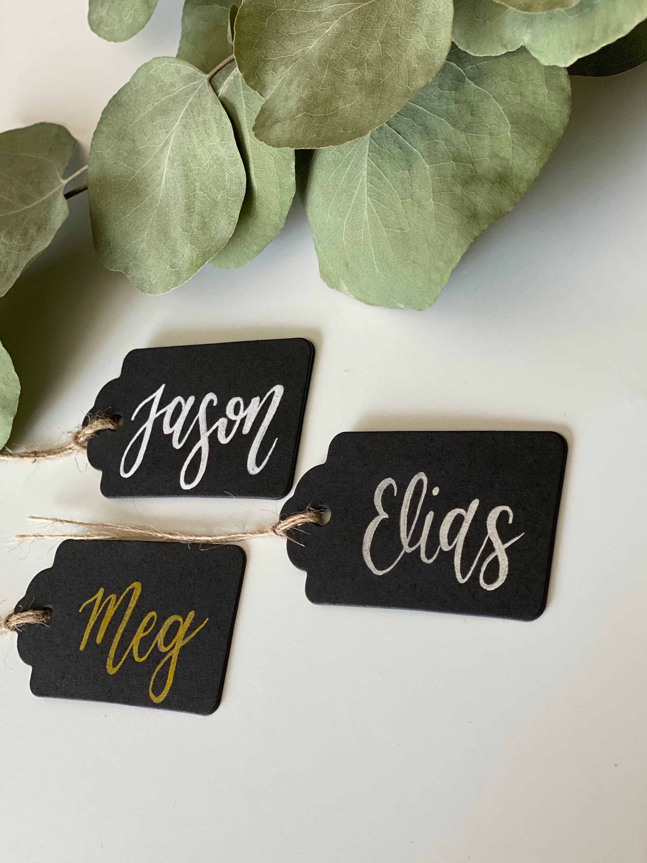 Custom Hand Lettered Gift Tags Personalized Calligraphy Gift Tags Kraft ...