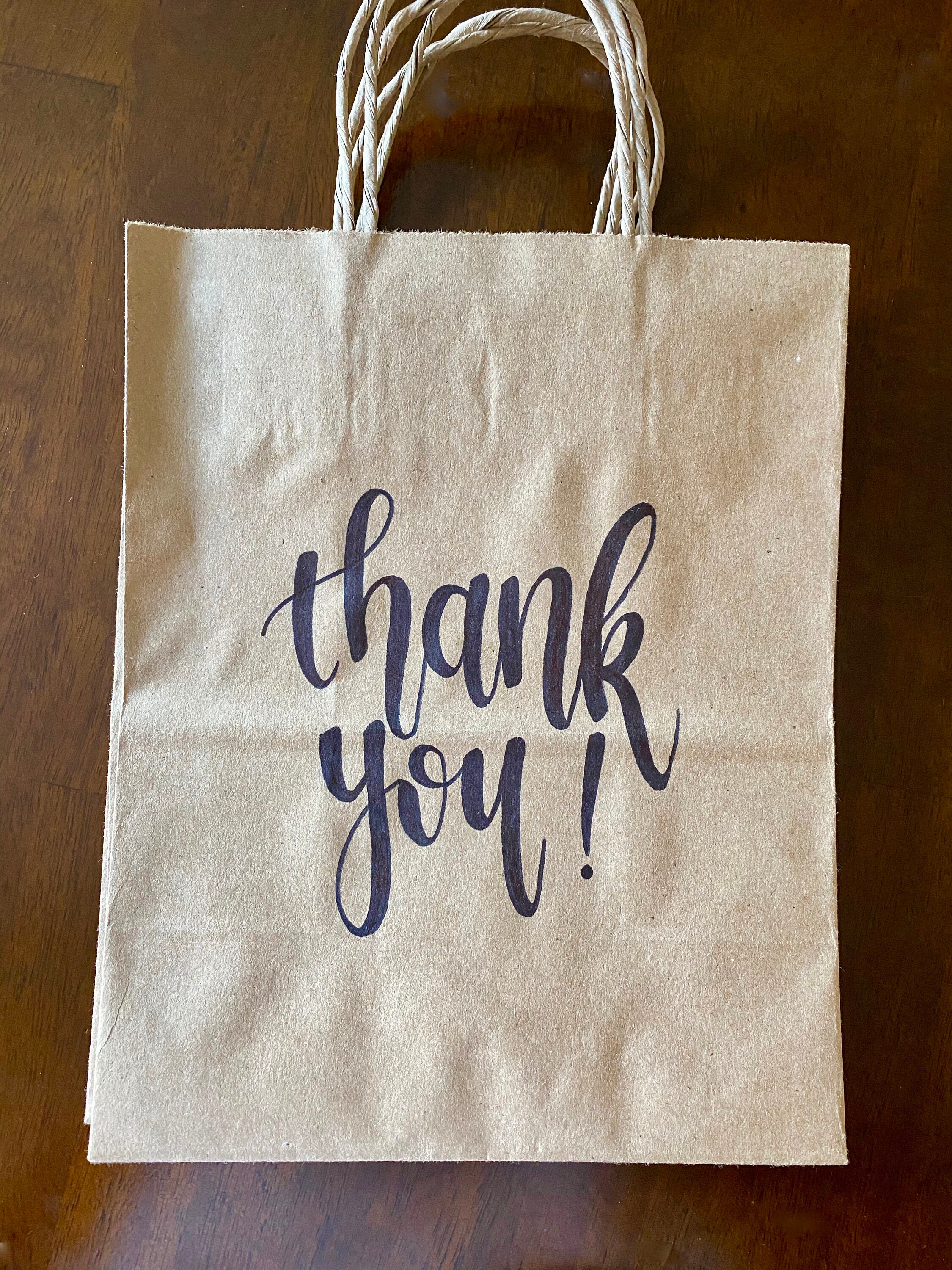 Hand Lettered Thank You Bags - Gift Bags - Party Favor Bags - Wedding ...