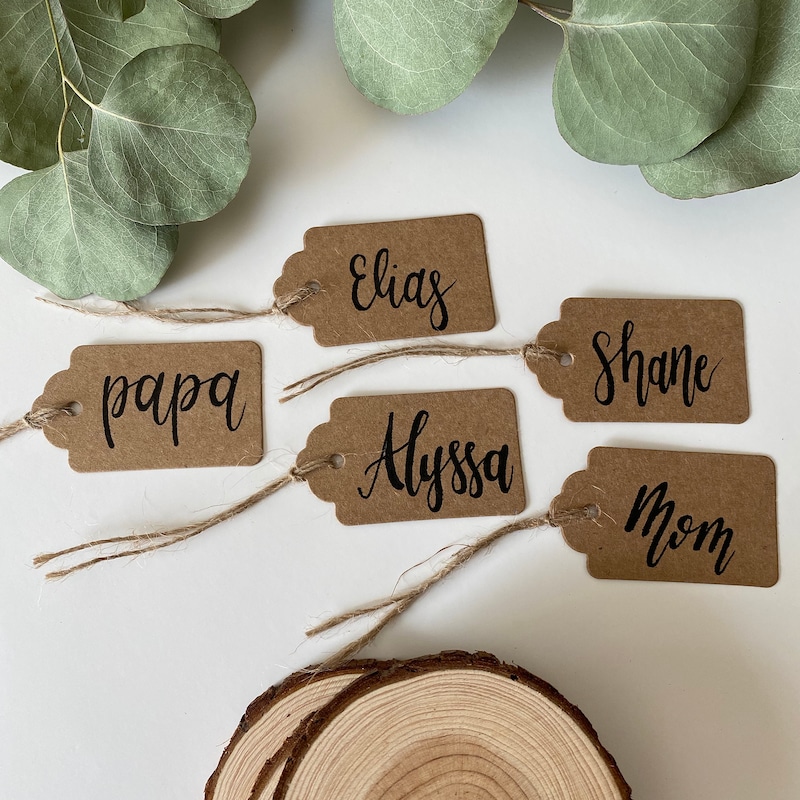 Calligraphy Tags - Etsy