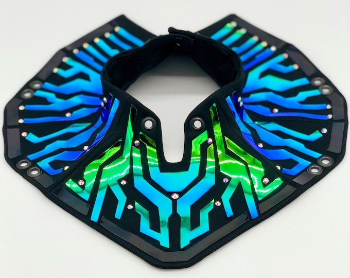 Holographic Capacitor Neck Collar | Futuristic | Cyberpunk | Circuitry ...