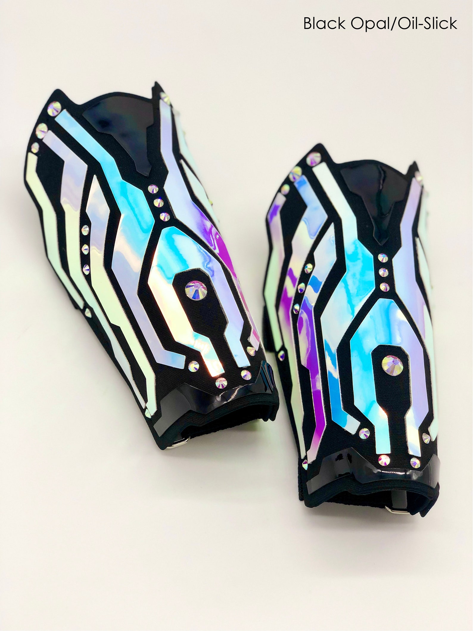 Holographic Volt Arm Bracers | Burning Man Jewelry | Rave Accessories ...