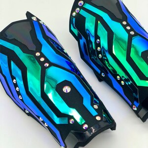Holographic Volt Arm Bracers | Burning Man Jewelry | Rave Accessories ...