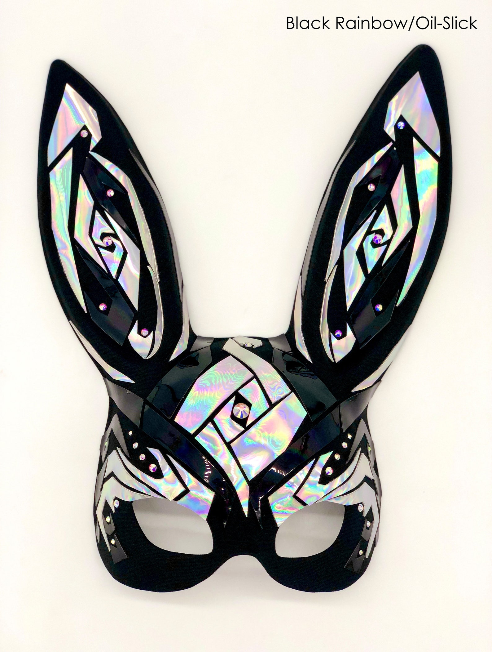 Holographic vertigo Bunny Mask Fetish Rabbit - Etsy