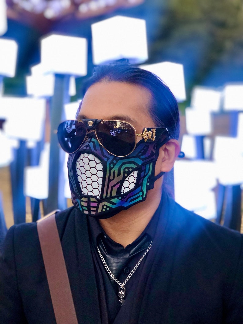 Firewall 3D Cyberpunk Face Mask | Robot | Cyborg | Circuitry ...