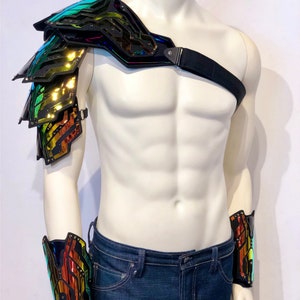 Holographic Volt Armor | Cyberpunk | Futuristic | Cosplay | Pauldron ...