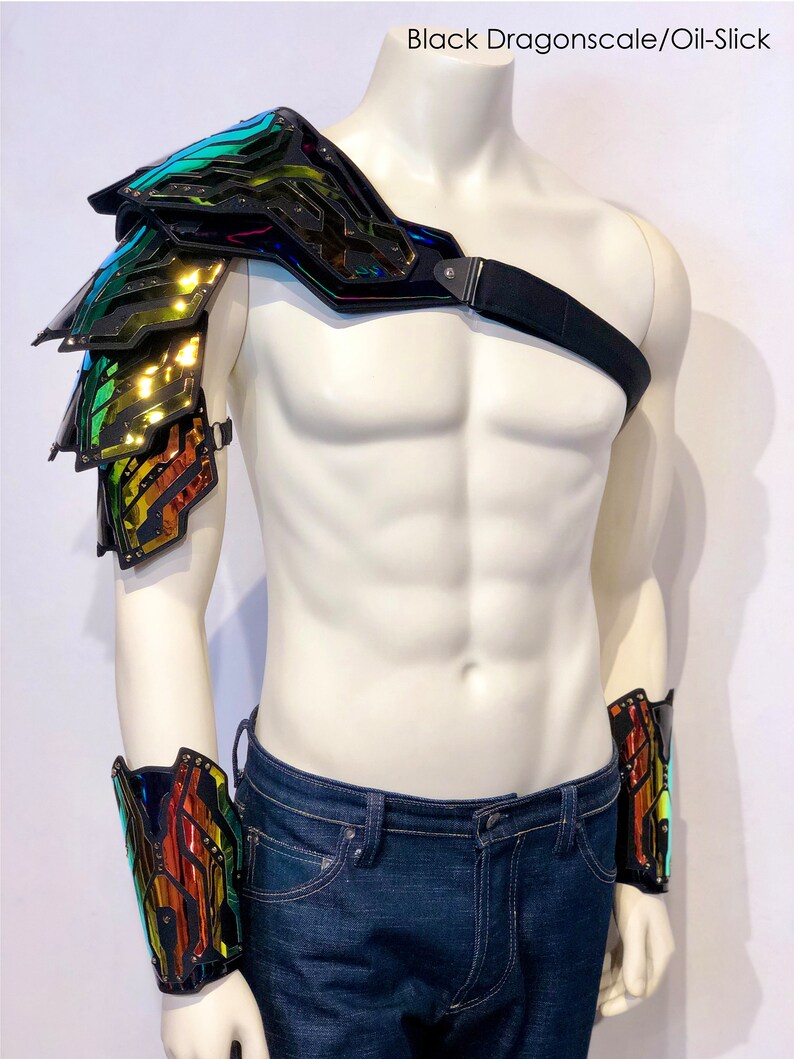 Holographic Volt Armor | Cyberpunk | Futuristic | Cosplay | Pauldron ...