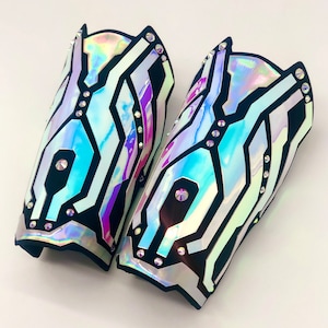 Holographic Volt Arm Bracers | Burning Man Jewelry | Rave Accessories ...