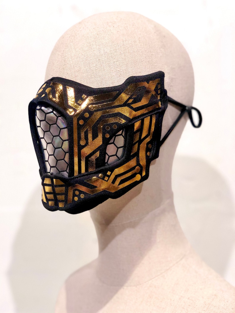 Firewall 3D Cyberpunk Face Mask Robot Cyborg Circuitry | Etsy
