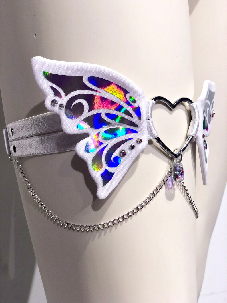 Holographic 3D Butterfly Garter Lingerie Holographic - Etsy