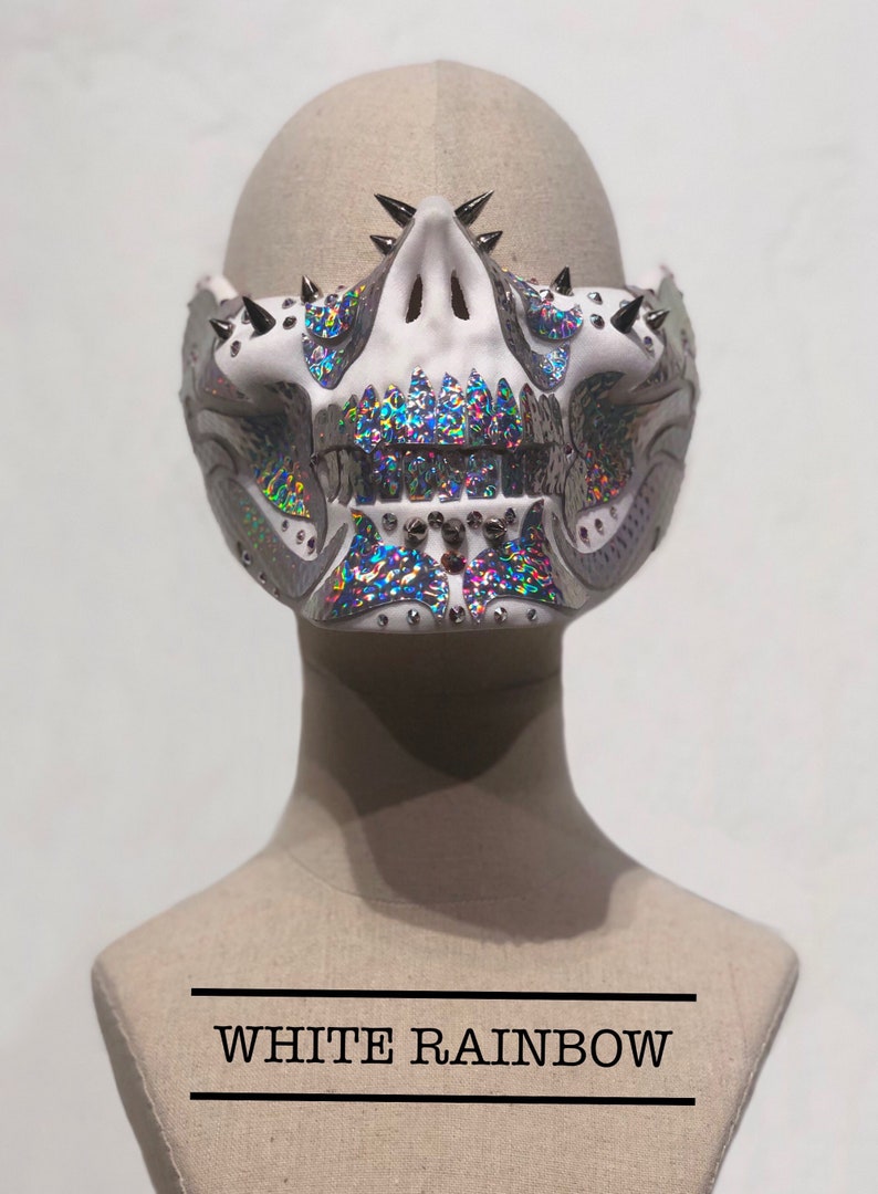 Holographic Skull Mask Halloween Skeleton Costume Grim - Etsy Canada
