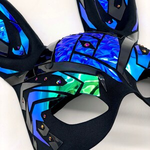 Holographic vertigo Bunny Mask Fetish Rabbit - Etsy