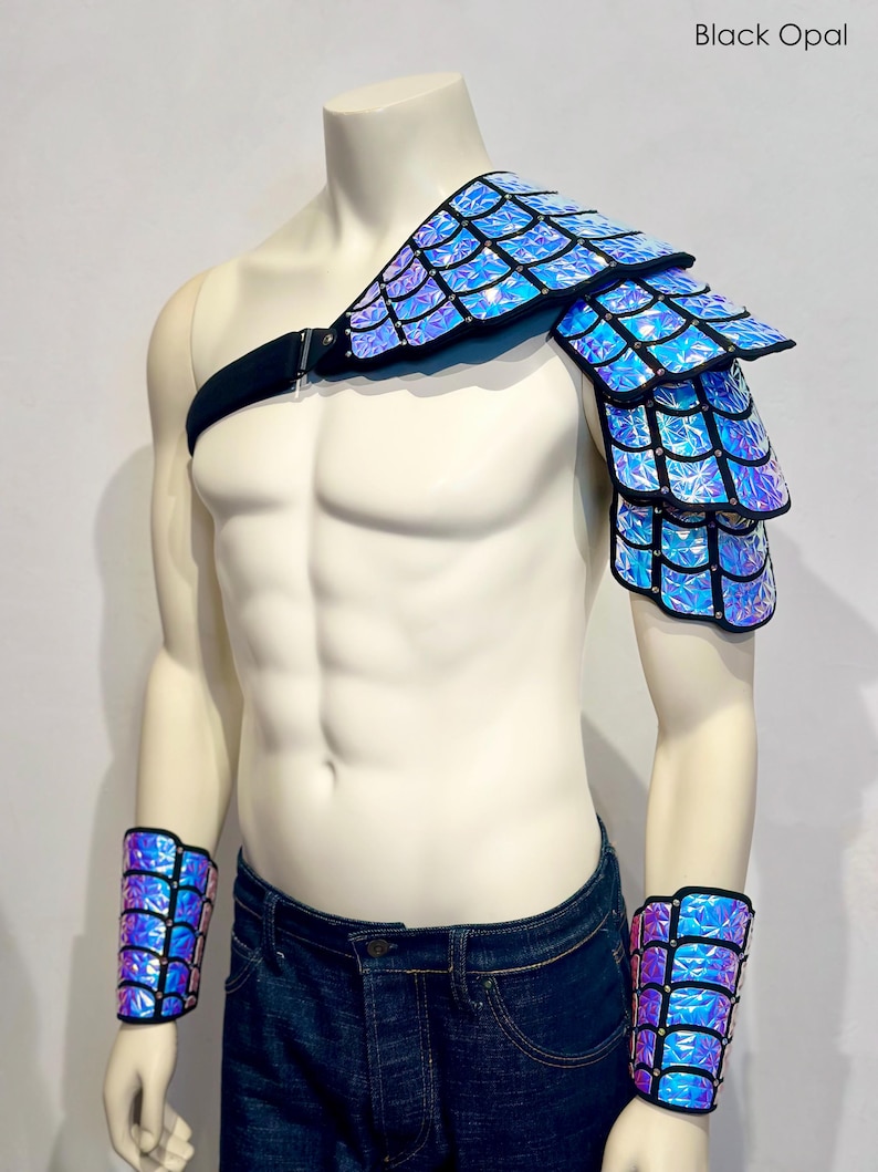 Holographic Shell Armor | Poseidon Armor | Mermaid Cosplay | Pauldron ...