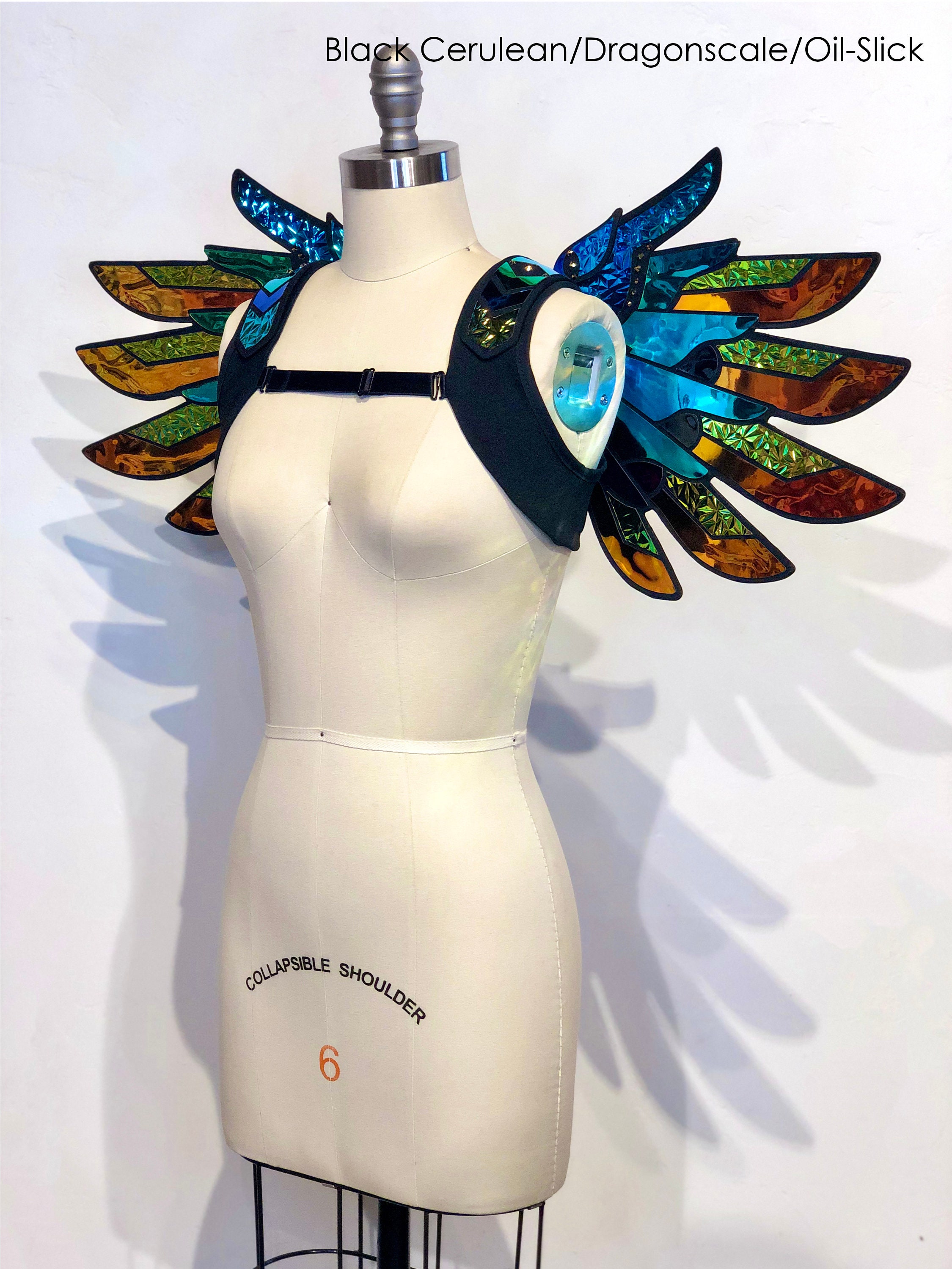 Holographic Cosplay Wings | Mercy Overwatch Wings | Iridescent Angel ...