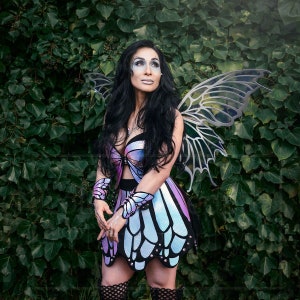Holographic Butterfly Outfit Full Coverage (black Opal) | Rave Outfit ...