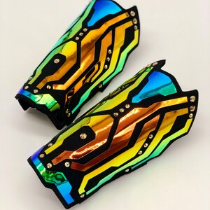 Holographic Volt Arm Bracers | Burning Man Jewelry | Rave Accessories ...