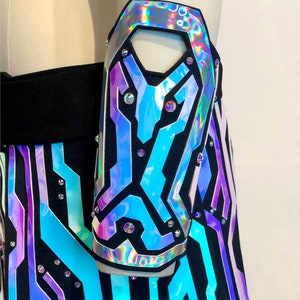Holographic Electra Arm Braces | Burning Man Jewelry | Rave Accessories ...