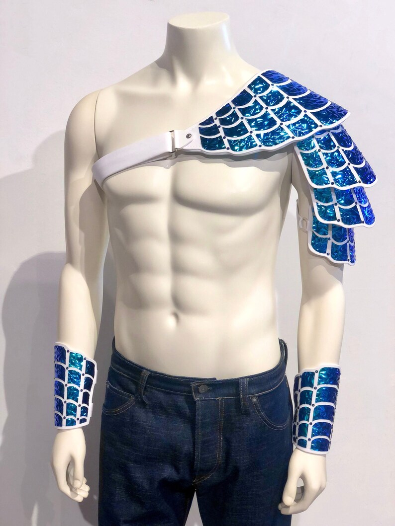 Holographic Shell Armor Poseidon Armor Mermaid Cosplay - Etsy