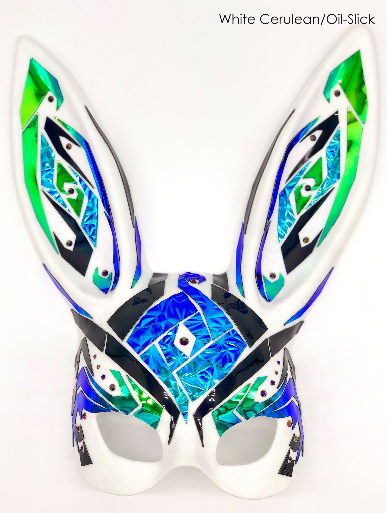 Holographic vertigo Bunny Mask Fetish Rabbit - Etsy