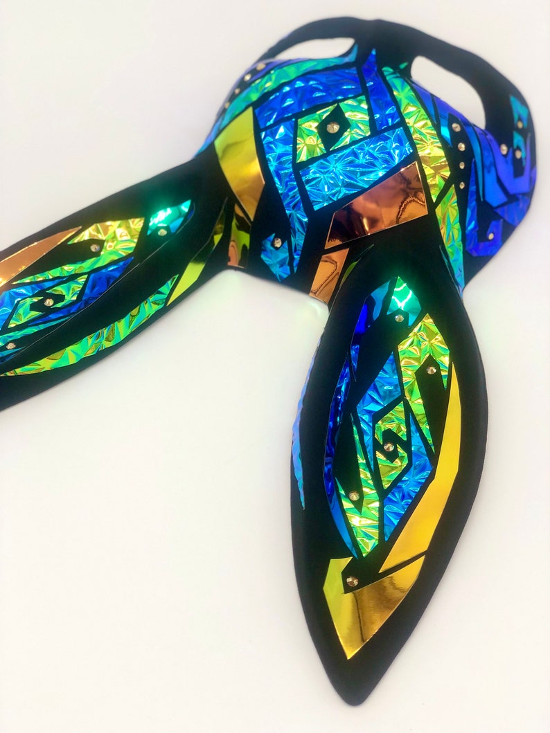 Holographic vertigo Bunny Mask Fetish Rabbit - Etsy