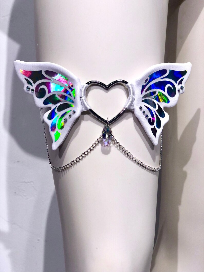 Holographic 3D Butterfly Garter Lingerie Holographic - Etsy