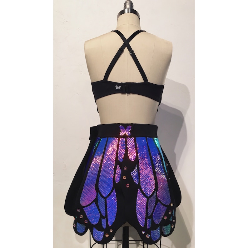 Holographic Butterfly Costume Full Coverage Rave Outfit | Etsy