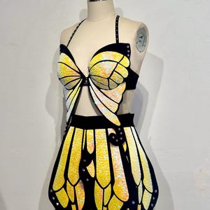 Holographic Butterfly Outfit Full Coverage (black Opal) | Rave Outfit ...