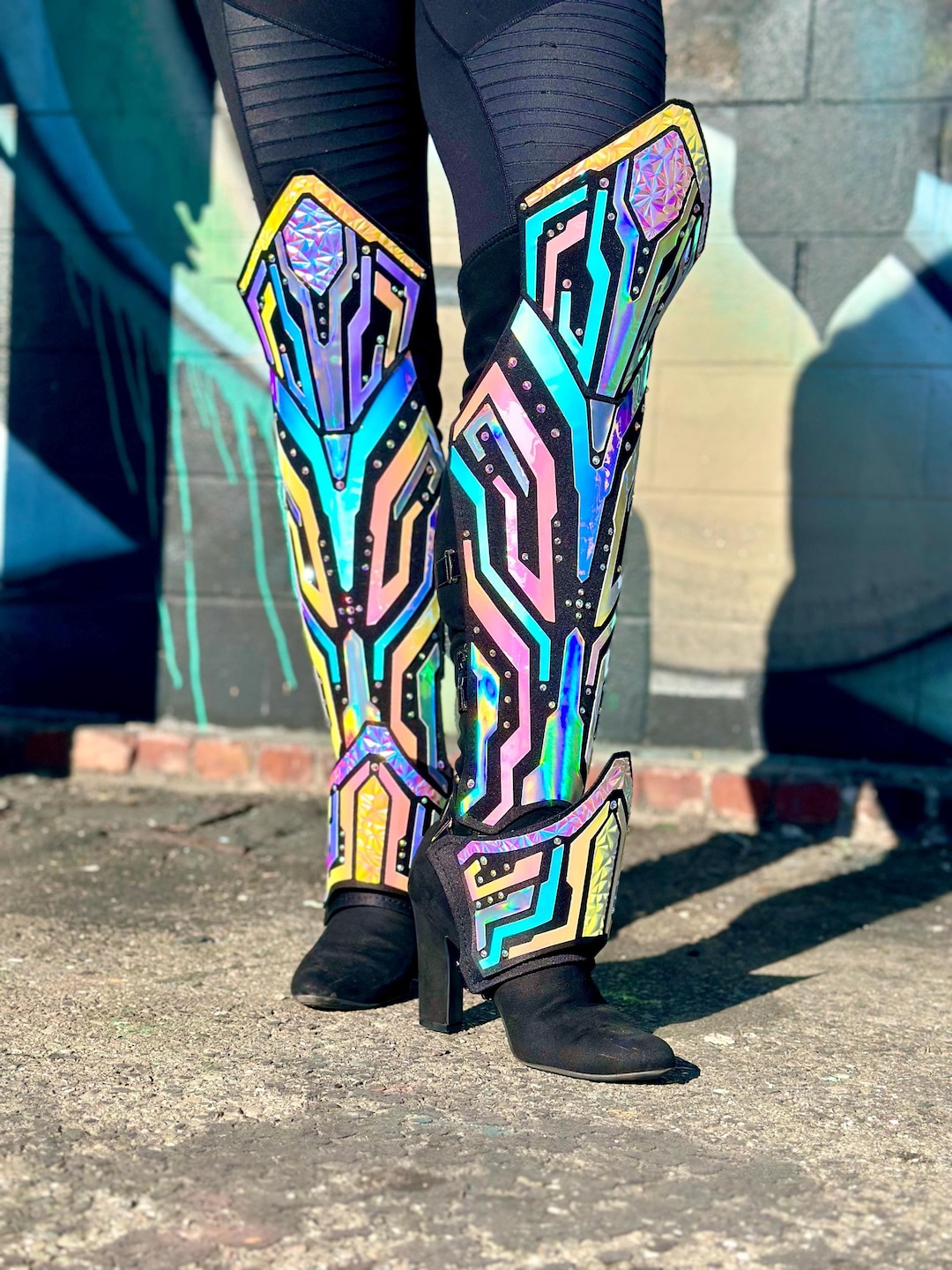 Resistor Armor Greaves | Holographic Leg Armor | Shin Guards ...