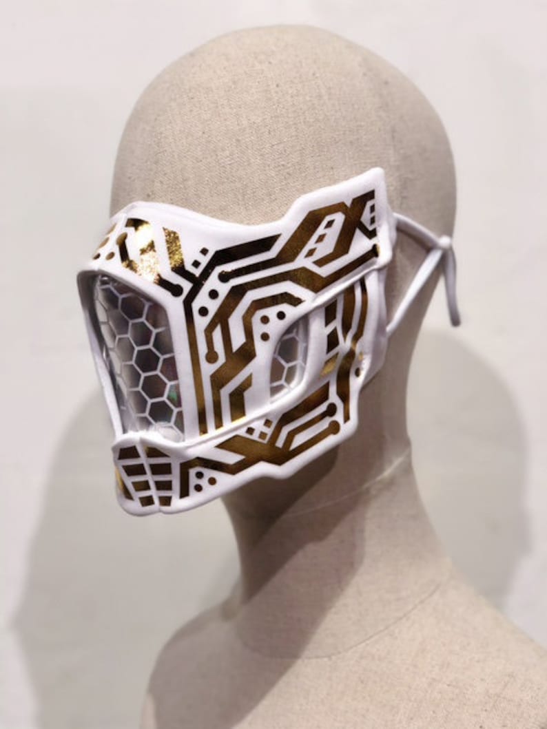 Firewall 3D Cyberpunk Face Mask Robot Cyborg Circuitry | Etsy