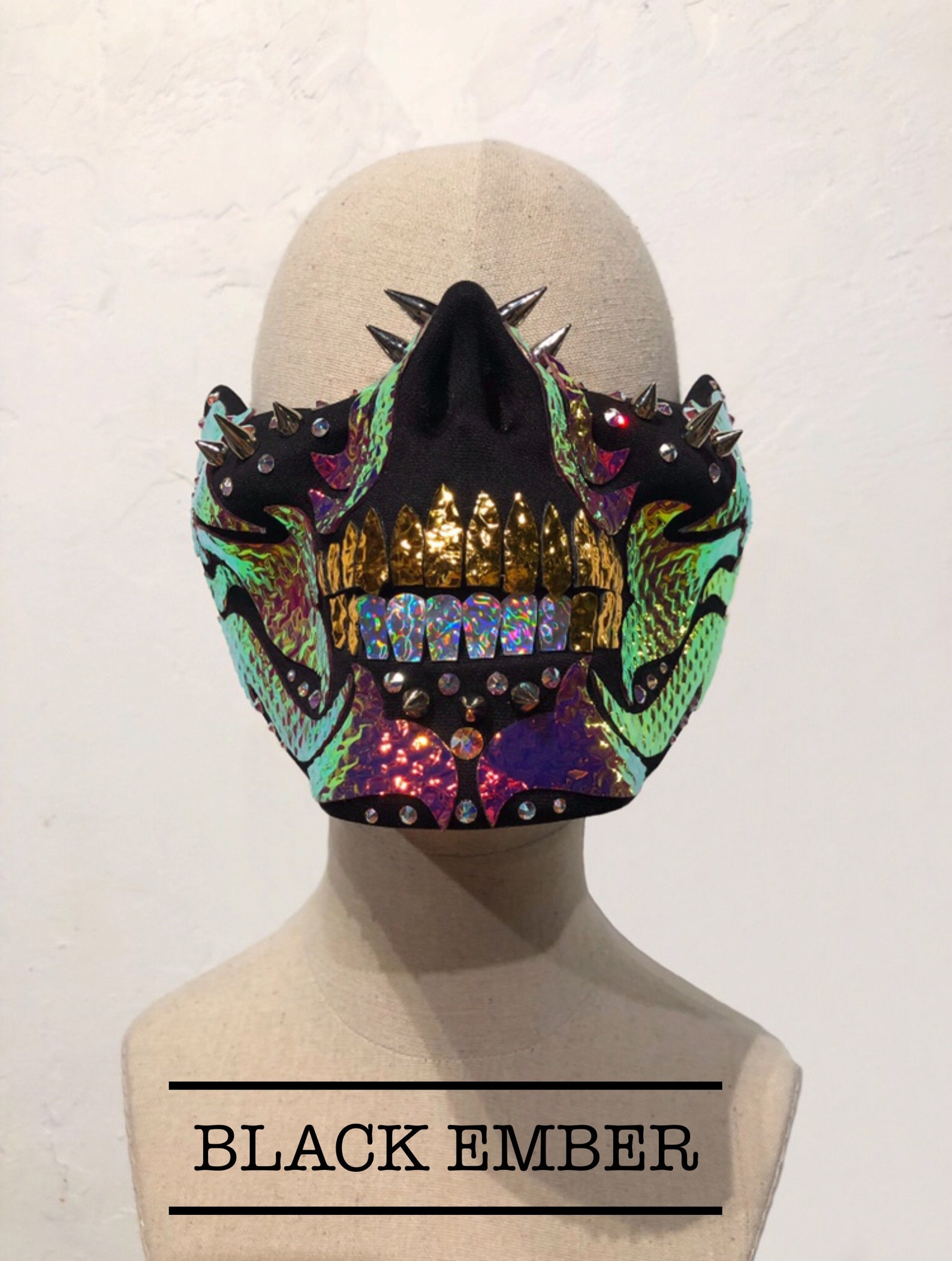 Holographic Skull Mask Halloween Skeleton Costume Grim - Etsy Canada
