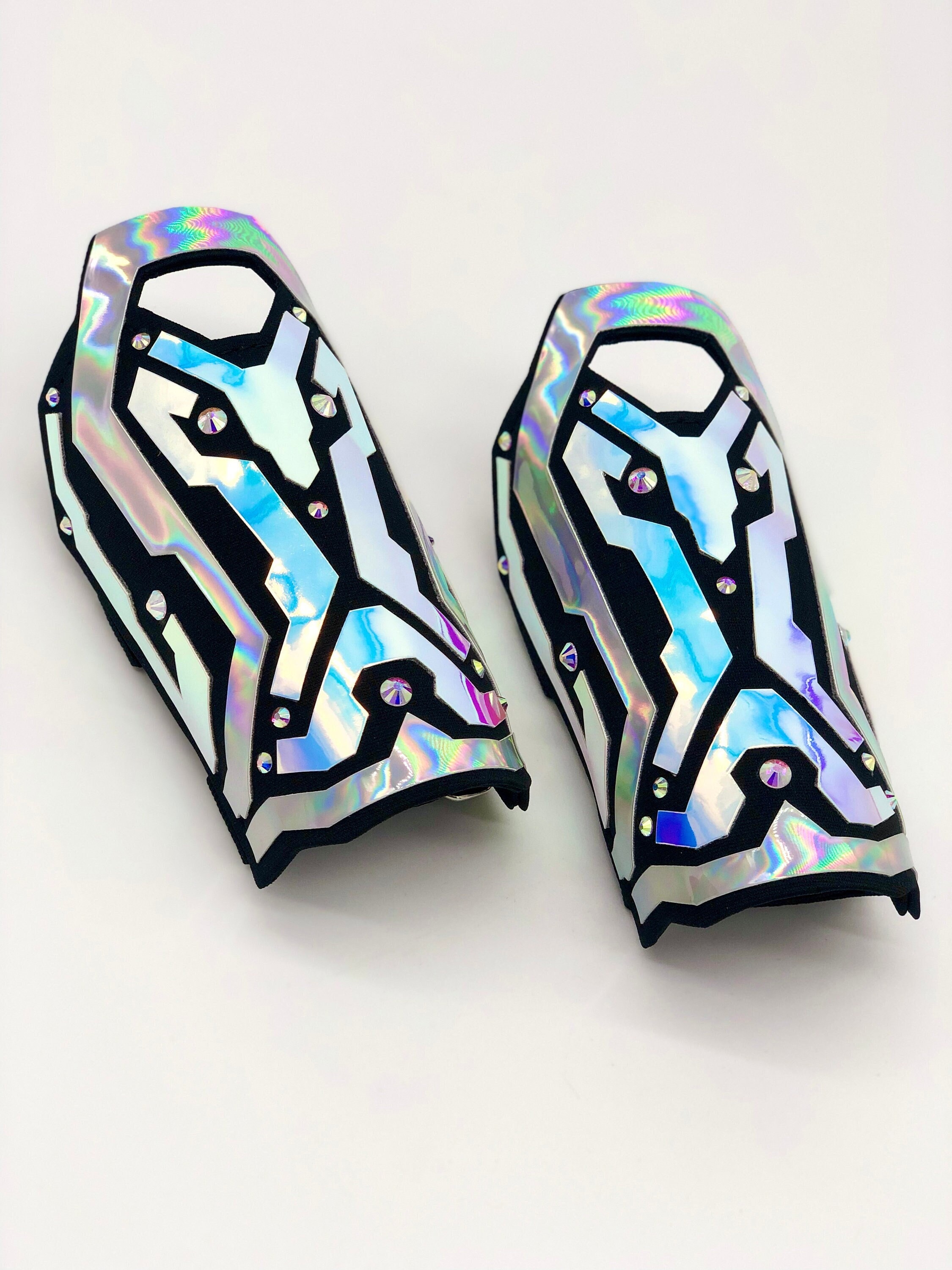 Holographic Electra Arm Braces | Burning Man Jewelry | Rave Accessories ...