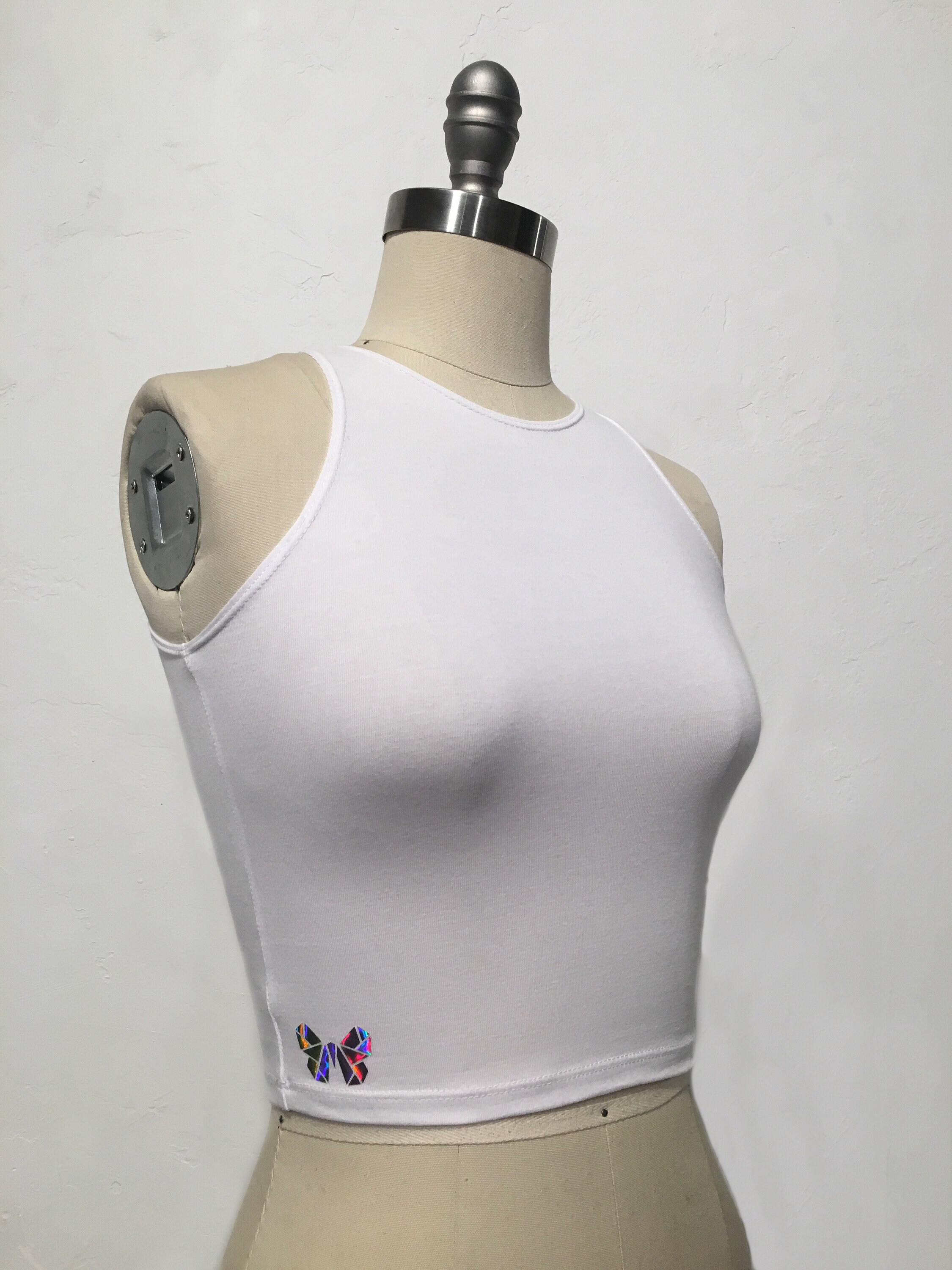 Holographic Butterfly Wing Crop Top | 3D Butterfly | Hologram | Rave ...