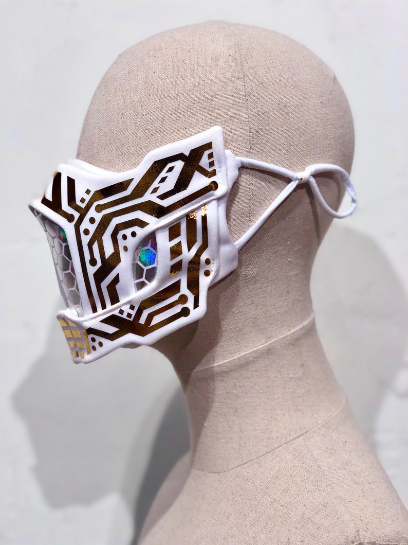 Firewall 3D Cyberpunk Face Mask Robot Cyborg Circuitry | Etsy